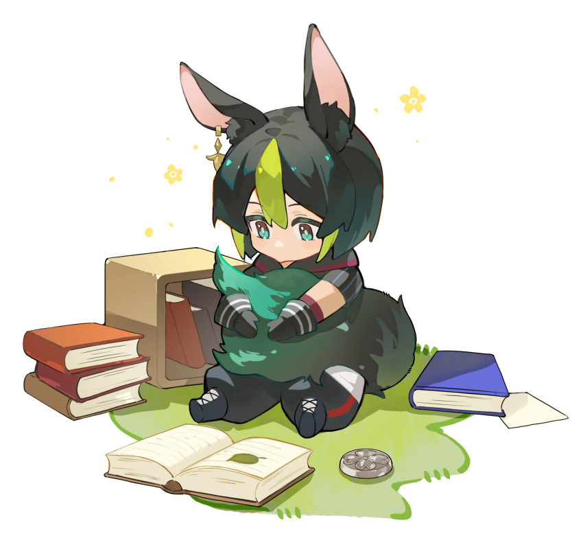 Safebooru - 1boy book border chenshuisuhe chibi chibi only fading ...