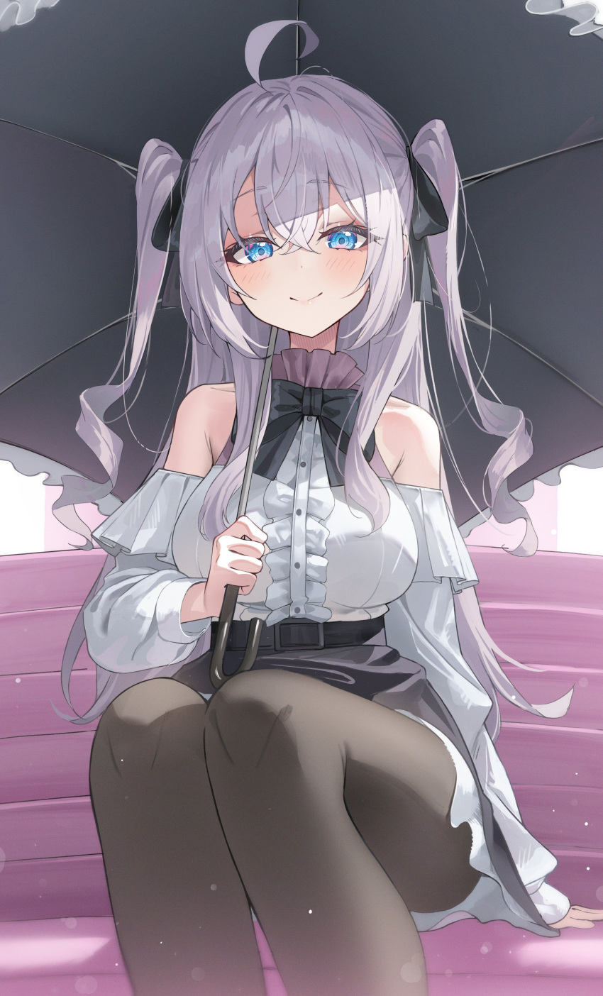Safebooru - 1girl absurdres ahoge alisa mikhailovna kujou bare shoulders black bow black bowtie ...