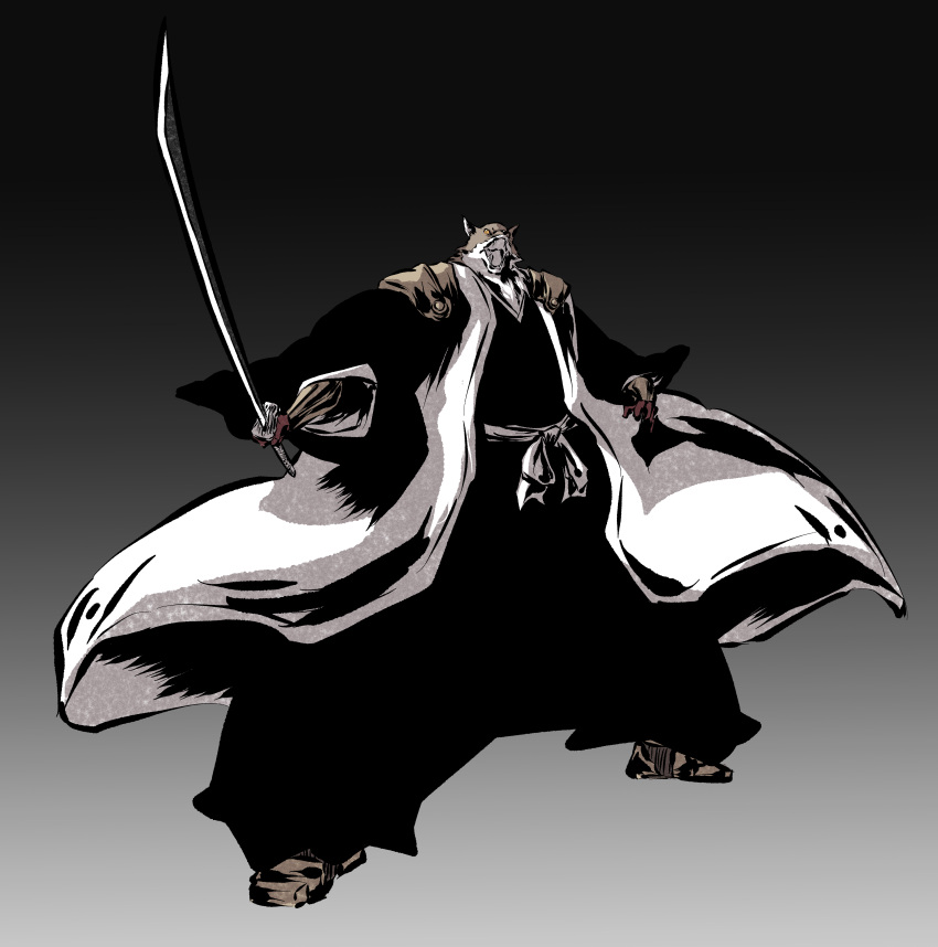 Safebooru - 1boy absurdres animal ears black kimono bleach commentary ...