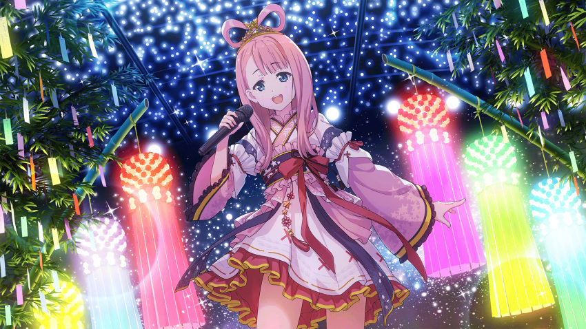 Safebooru - 1girl 22/7 22/7 ongaku no jikan bamboo center-flap bangs concert cowboy shot dutch ...