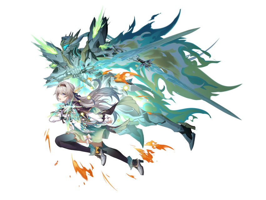 Safebooru - 1girl absurdres anjilu armor black hairband dress dual ...