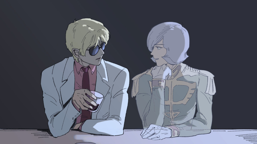 Safebooru - 2boys blonde hair char aznable epaulettes garma zabi green ...