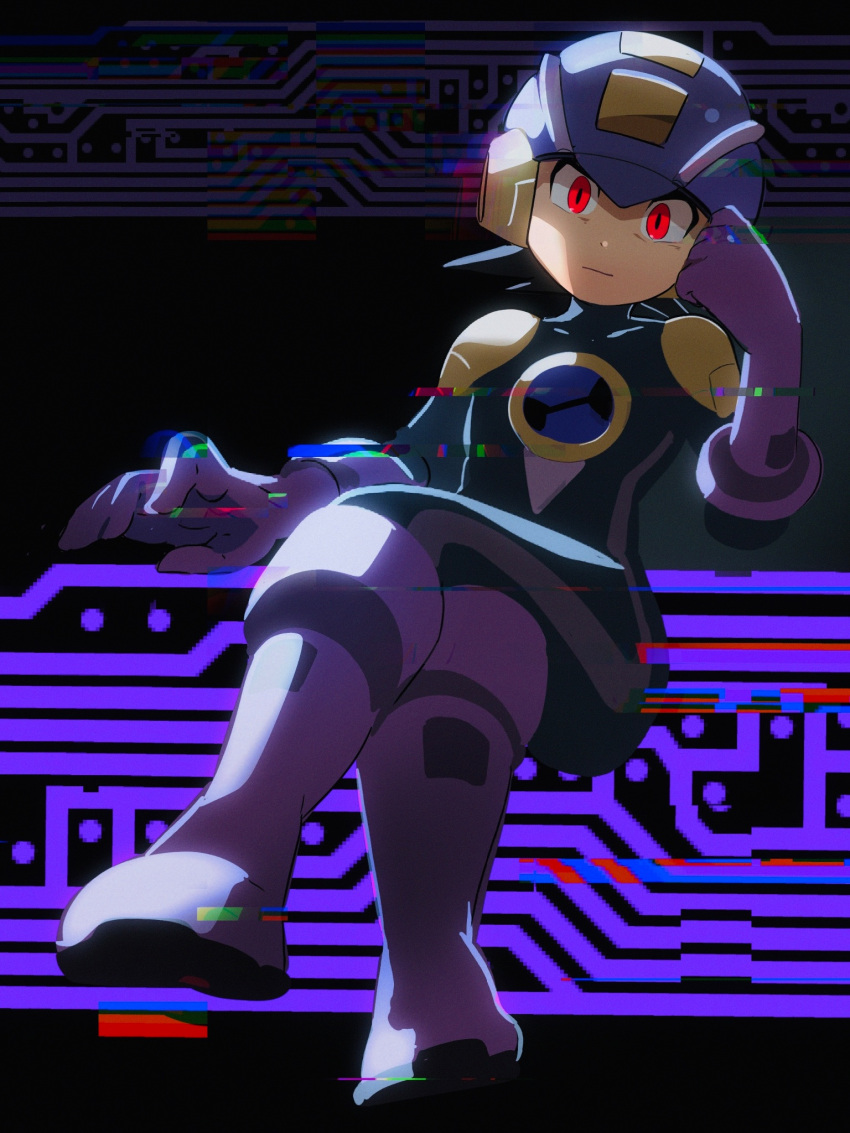 Safebooru - 1boy 3suisousui black bodysuit bodysuit crossed legs dark ...