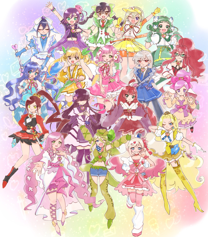 Safebooru - 6+girls alternate costume brooch eiai nano food-themed hair ...