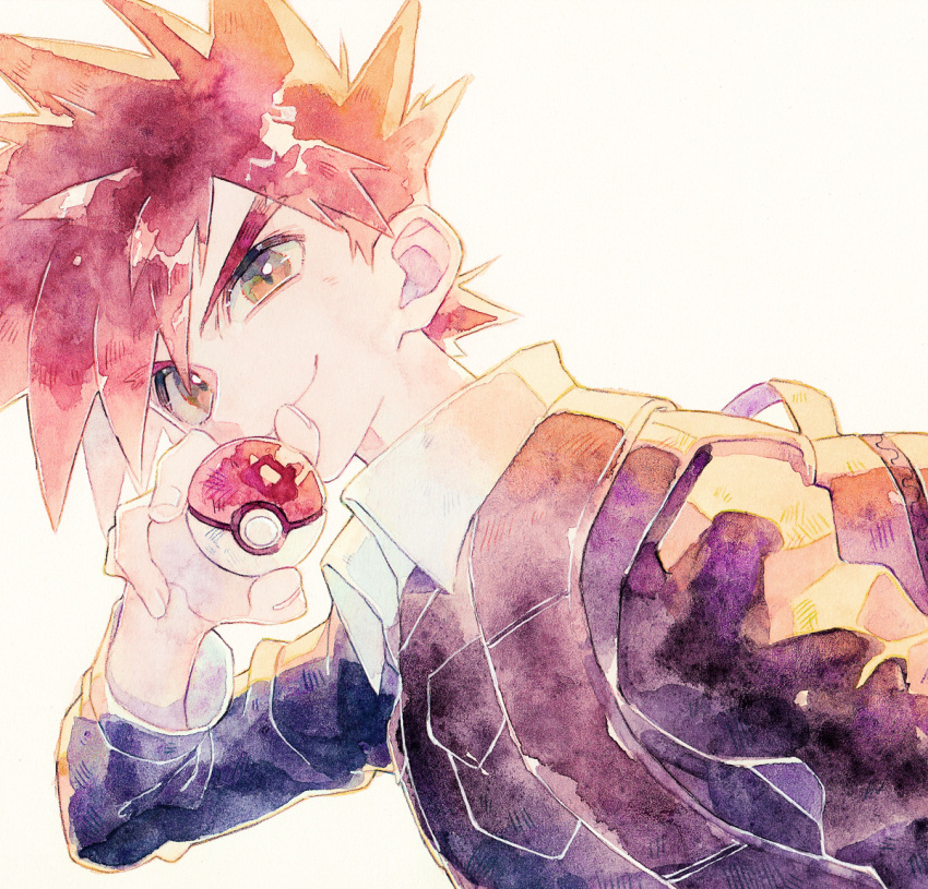 Safebooru - 1boy backpack bag closed mouth commentary request gary oak ...