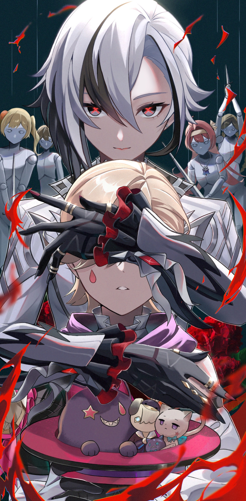 Safebooru - 1boy 1girl absurdres arlecchino (genshin impact) black eyes ...