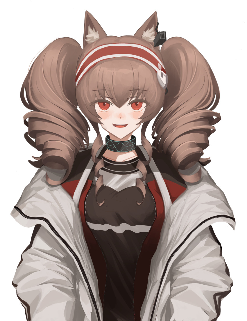 Safebooru - 1girl absurdres angelina (arknights) animal ear fluff ...
