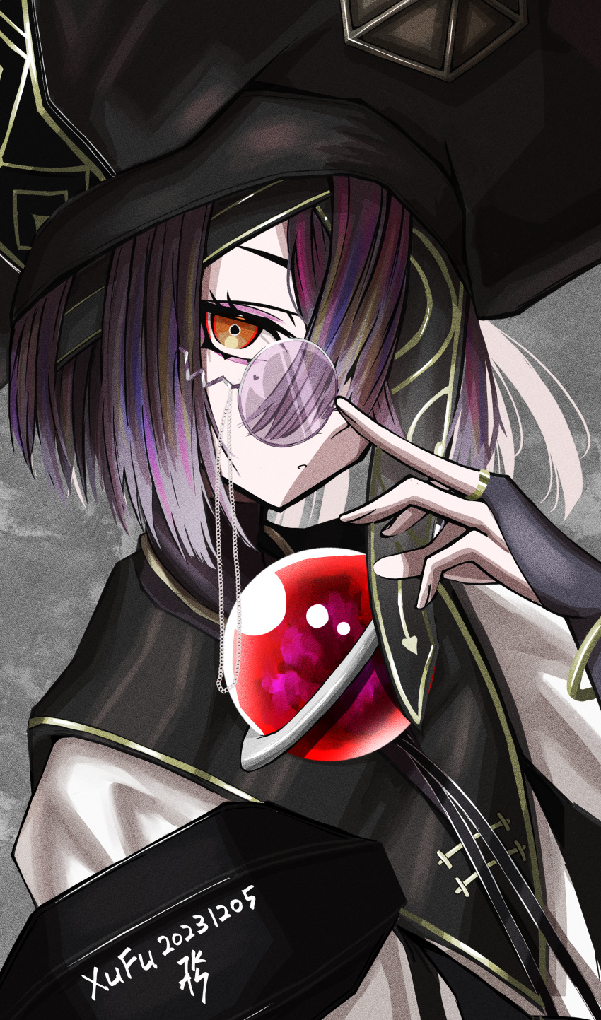 Safebooru - 1girl absurdres adjusting eyewear black gloves black hair ...