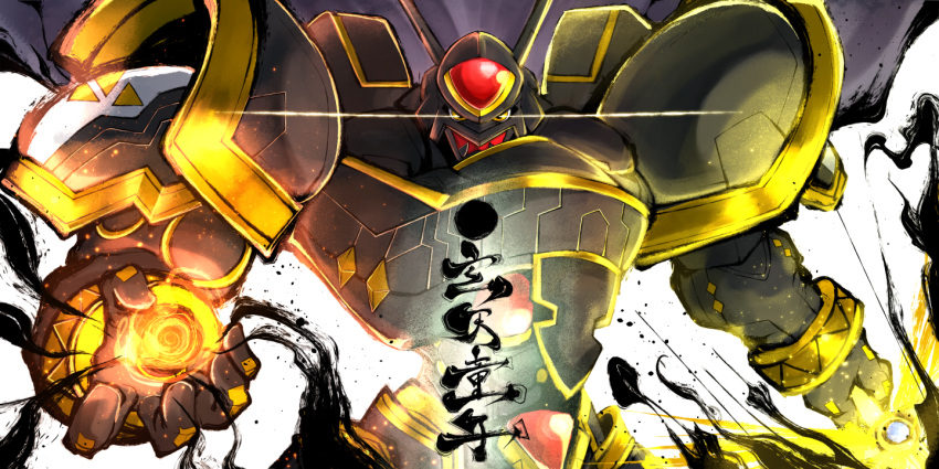 Safebooru - alphamon armor black armor black helmet bracelet core ...