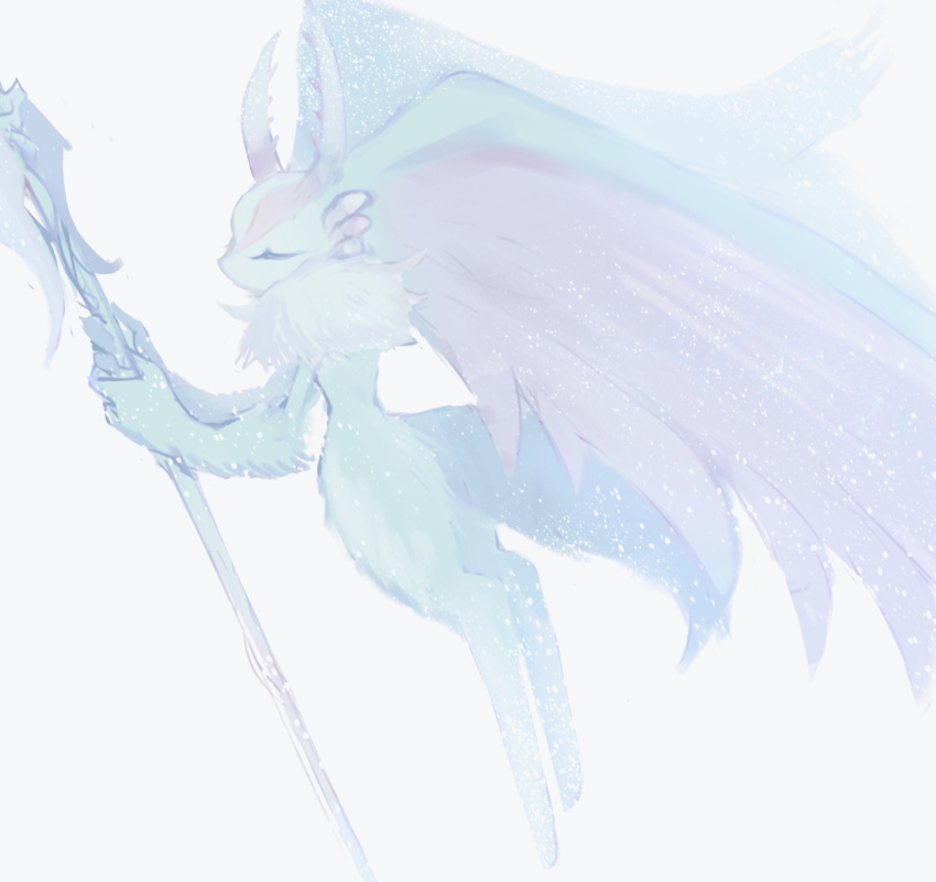 Safebooru - antlers blue fur closed eyes fecto elfilis furry highres ...