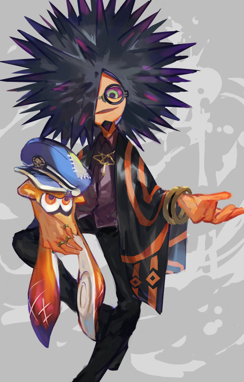 Safebooru - 1boy absurdres agent 3 (splatoon) bracelet facial hair ...