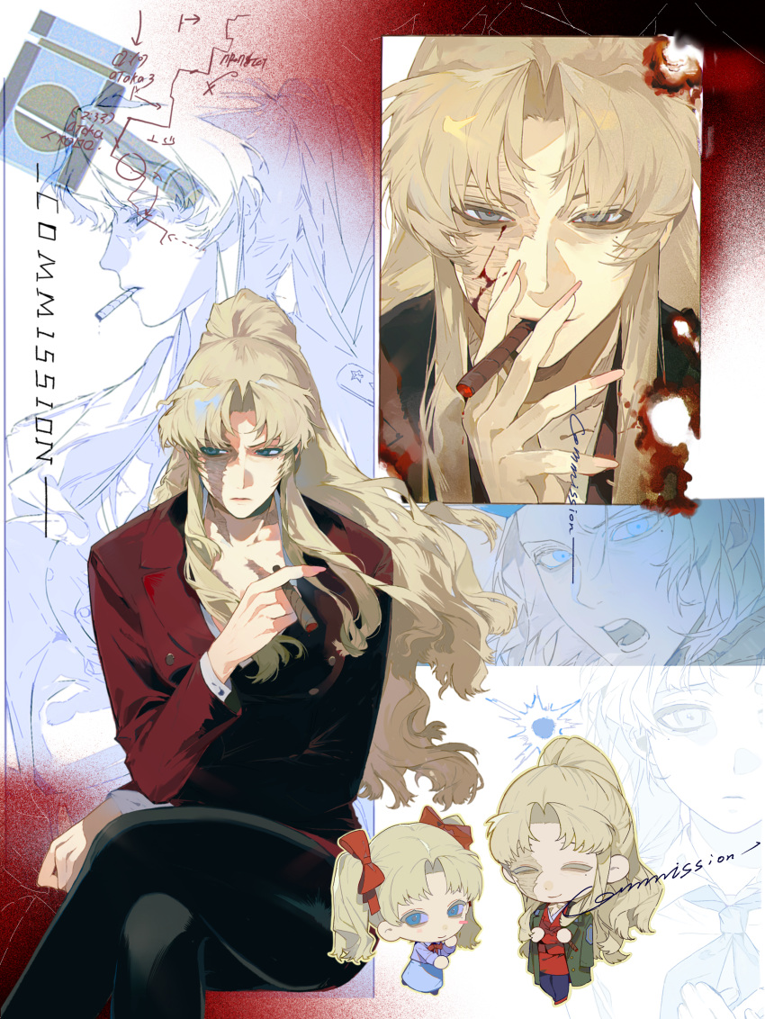 Safebooru - 2girls absurdres age comparison balalaika (black lagoon) black lagoon black ...