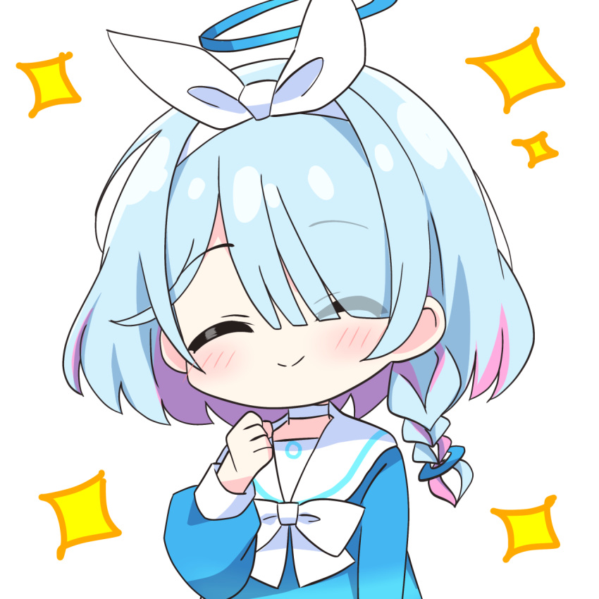 Safebooru - 1girl arona (blue archive) blue archive blue hair blush bow ...