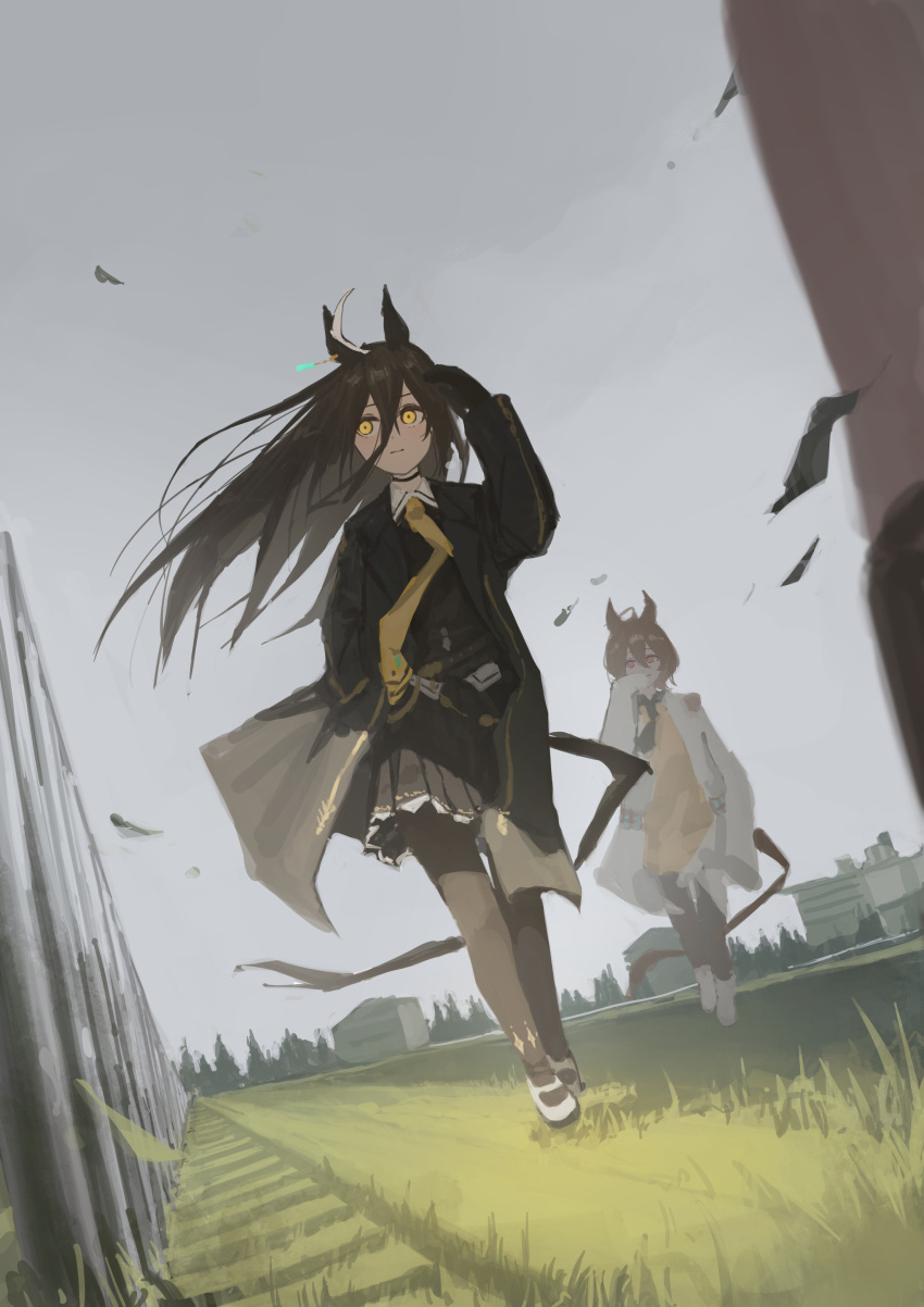 Safebooru - 2girls absurdres agnes tachyon (umamusume) animal ears black coat black gloves black ...