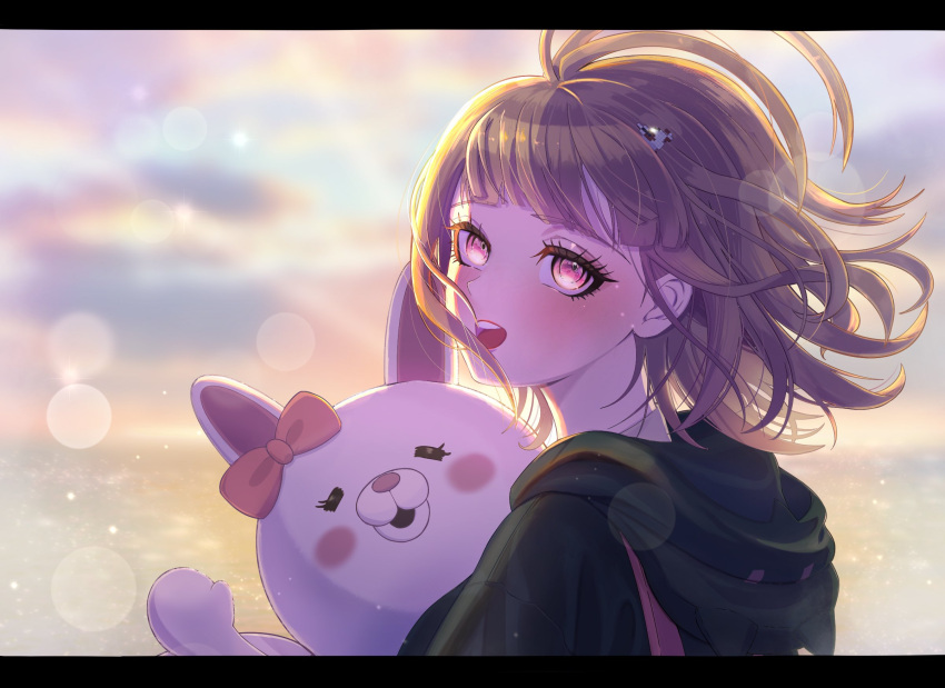 Safebooru - 1girl :d blush brown hair danganronpa (series) danganronpa 2: goodbye despair day ...