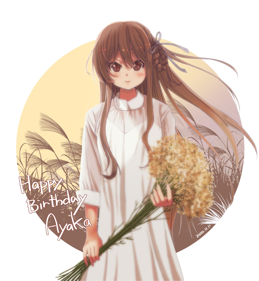 Safebooru - 1girl 22/7 absurdres alternate hairstyle blush bow braid braided hair rings brown ...