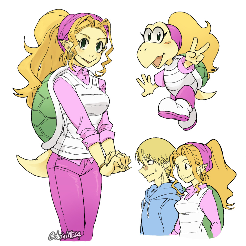 Safebooru - 1boy 1girl bandaid bandaid on face bandana blonde hair blue ...