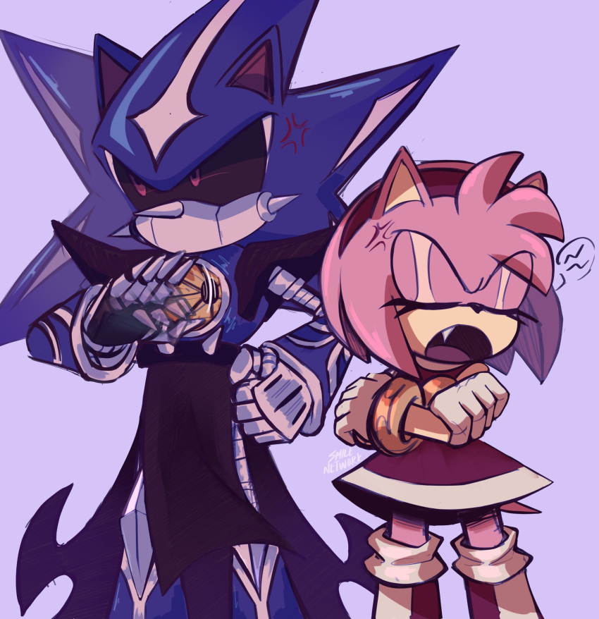 Safebooru - 1boy 1girl amy rose crossed arms furry furry female gloves ...