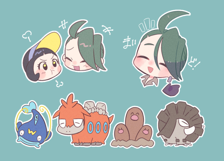 Safebooru - 2girls :t ahoge black hair blunt bangs blush stickers ...