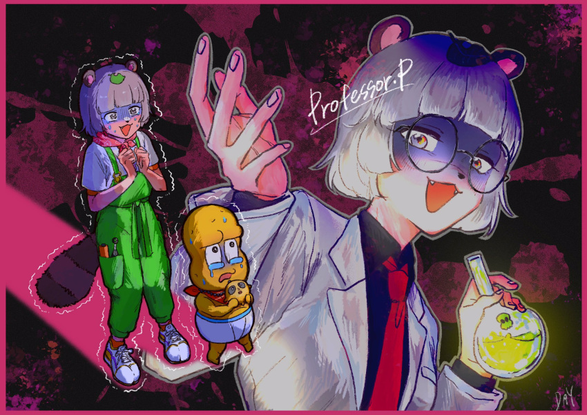 Safebooru - 2girls :3 animal ears animal nose bald bandana bandana ...