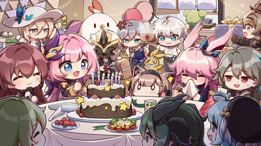 Safebooru - 4boys 6+girls ai-chan (honkai impact) anger vein animal ...