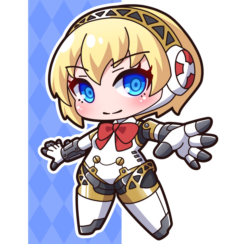 Safebooru - 1girl absurdres aegis (persona) android argyle background ...