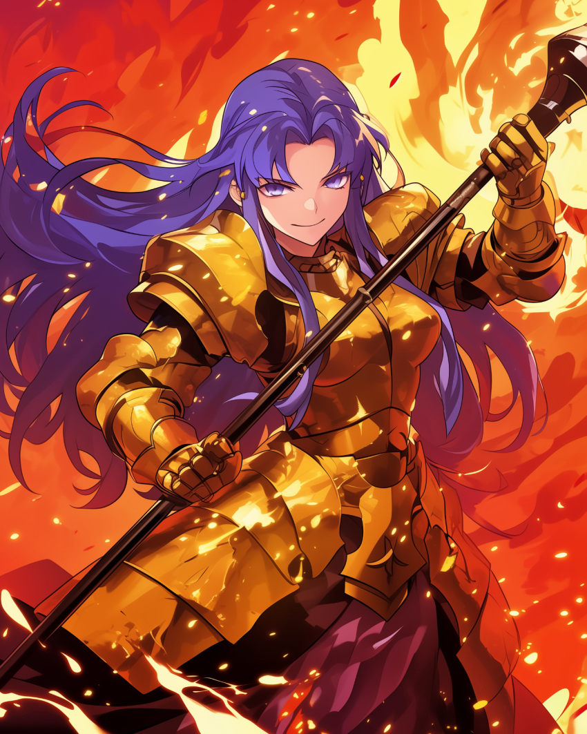 Safebooru - ai-generated armor blue eyes blue hair chaos (warhammer ...