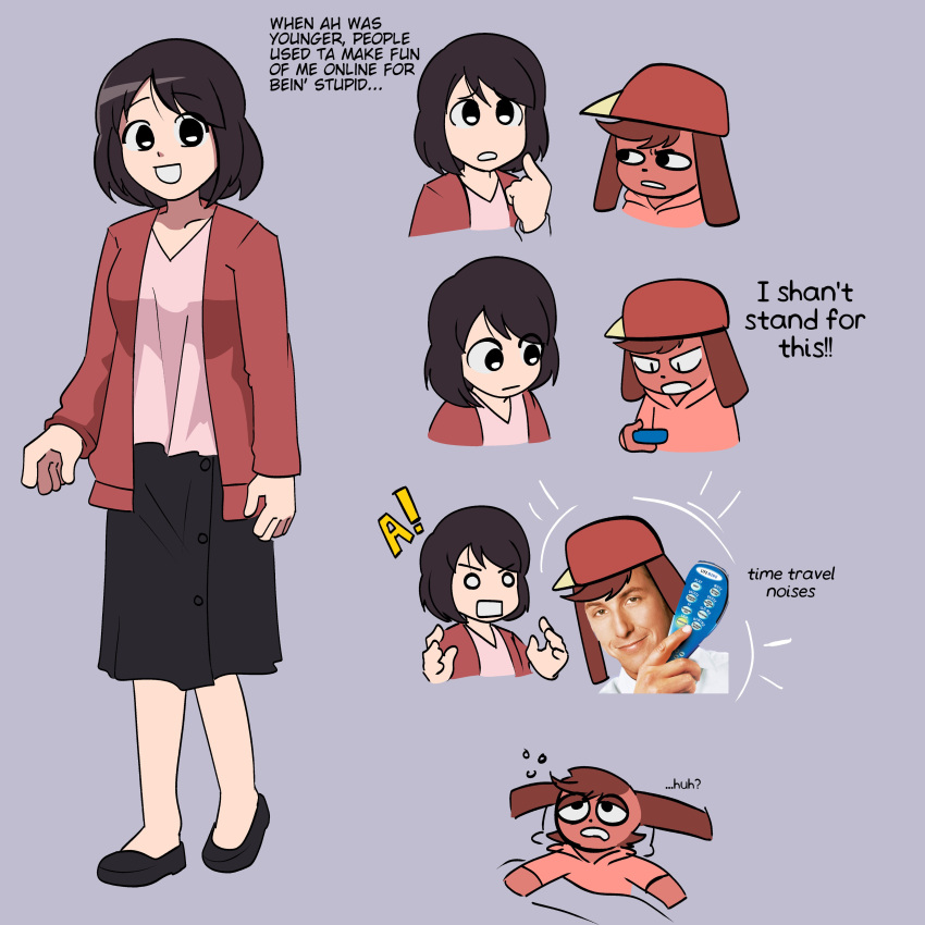 Safebooru - absurdres aged up azumanga daioh black eyes black hair black skirt character request ...