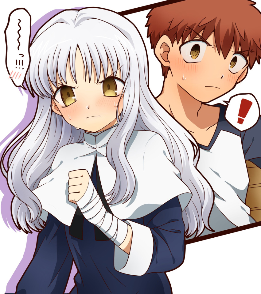 Safebooru - 1boy 1girl beret blush breasts brooch caren hortensia ...