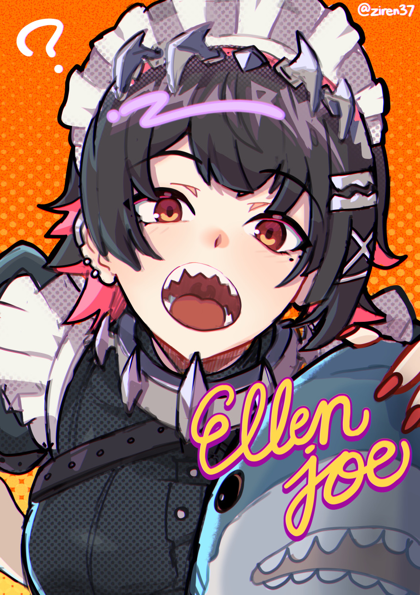 Safebooru - 1girl absurdres black hair breasts colored inner hair dress ...