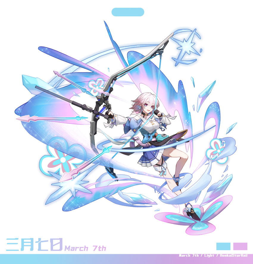 Safebooru - 1girl 625light absurdres ankle boots arrow (projectile) artist name black choker ...
