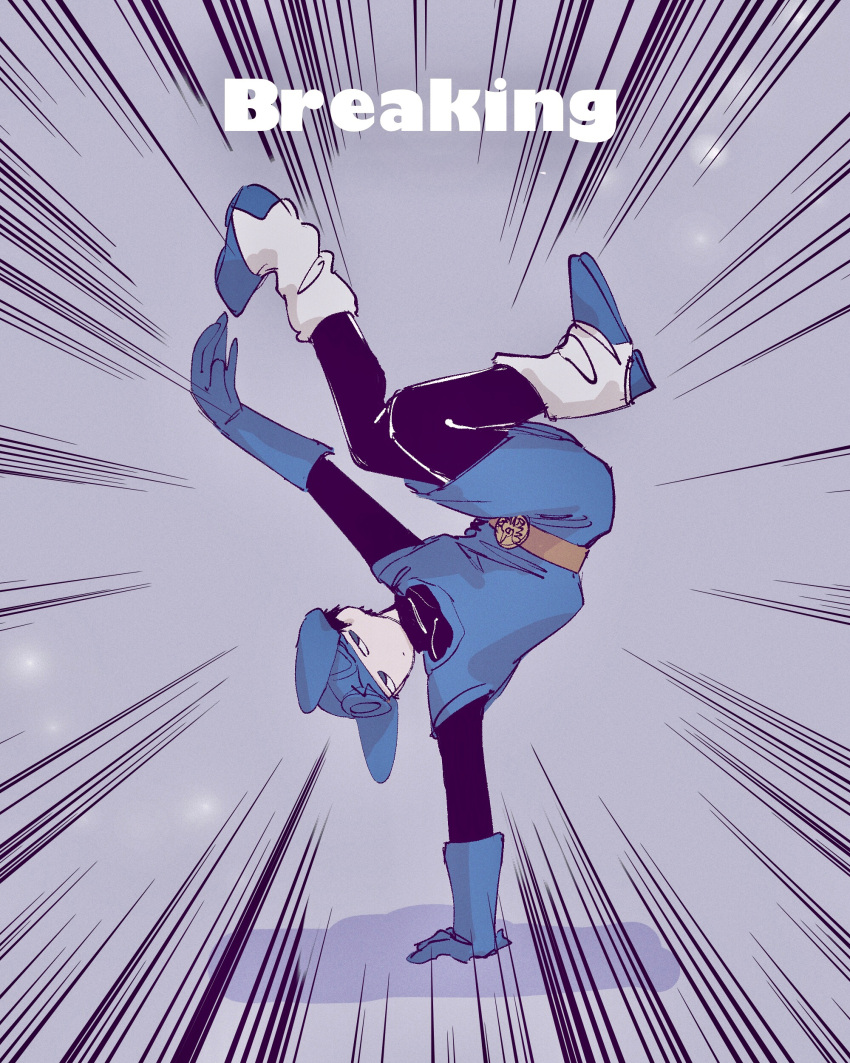 Safebooru - 1boy absurdres arm support belt black bodysuit black hair blue eyes blue gloves blue ...