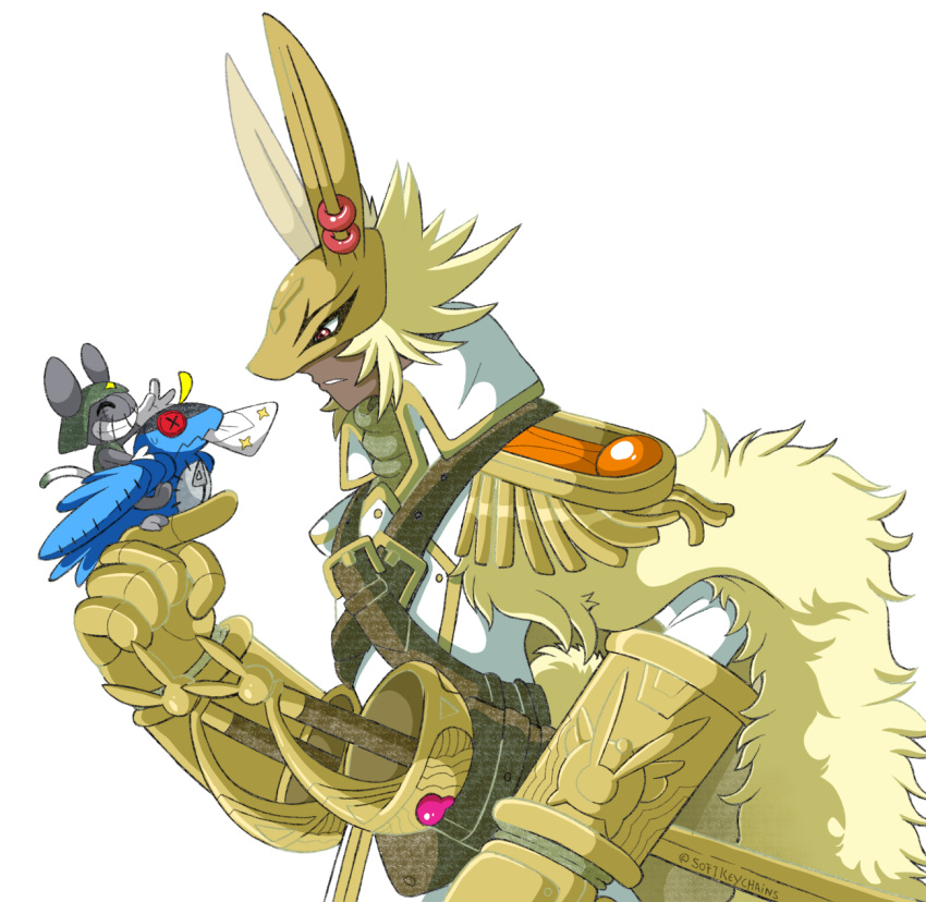 Safebooru - ana (softkeychains) bird blonde hair dark-skinned male dark ...