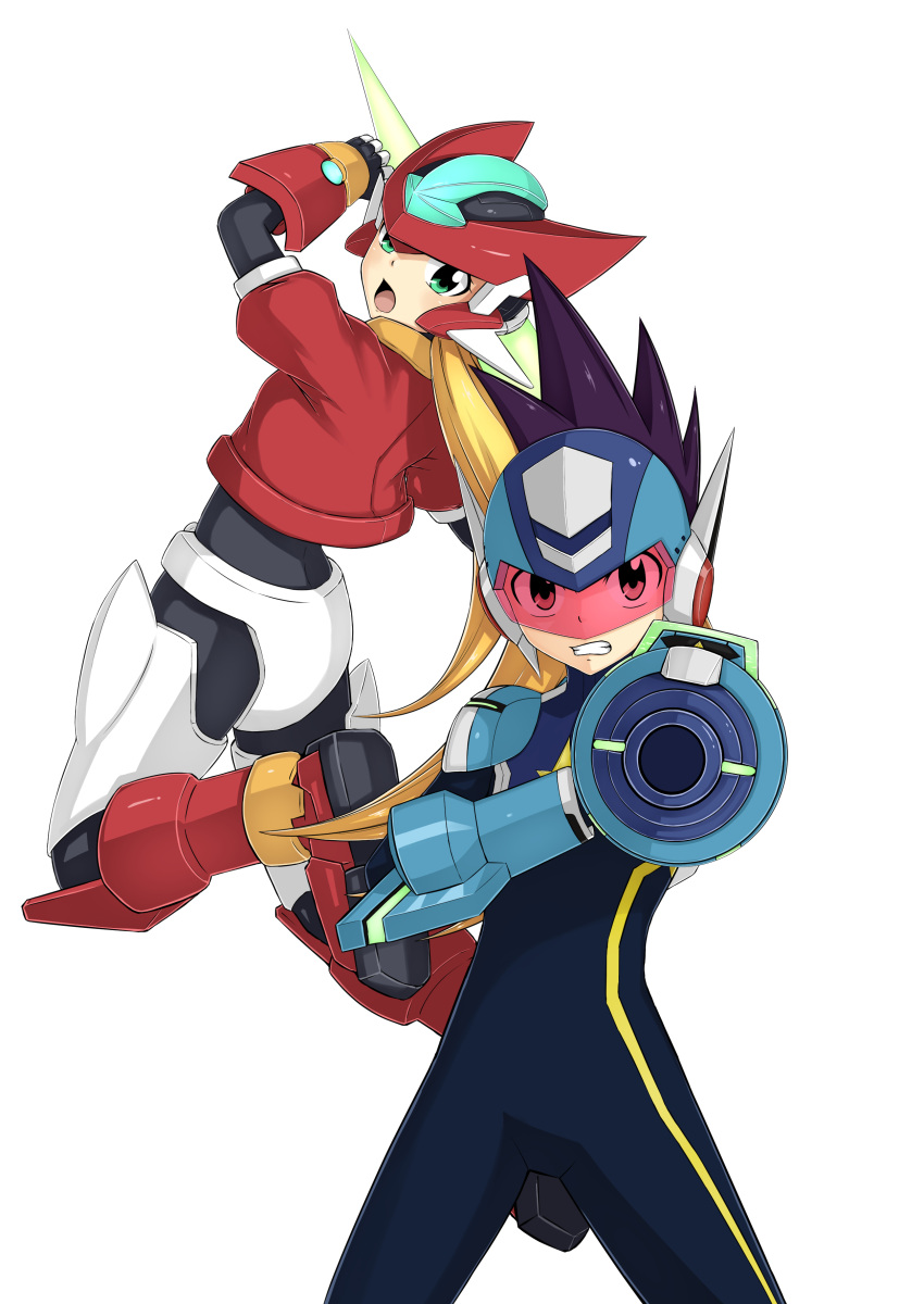 Safebooru - 1boy 1girl absurdres abyss arts aile (mega man zx) arm ...
