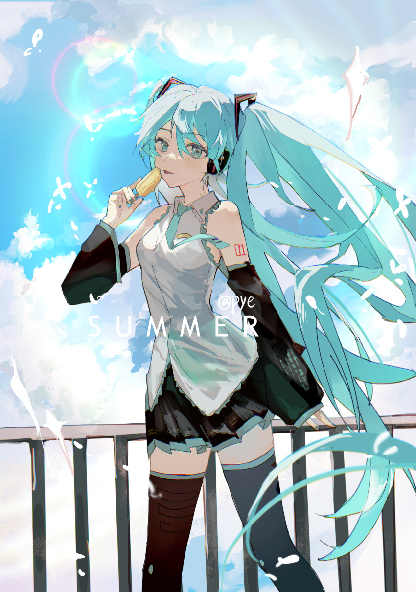 Safebooru - 1girl absurdres aqua eyes aqua hair aqua nails aqua necktie aqua trim arm support ...