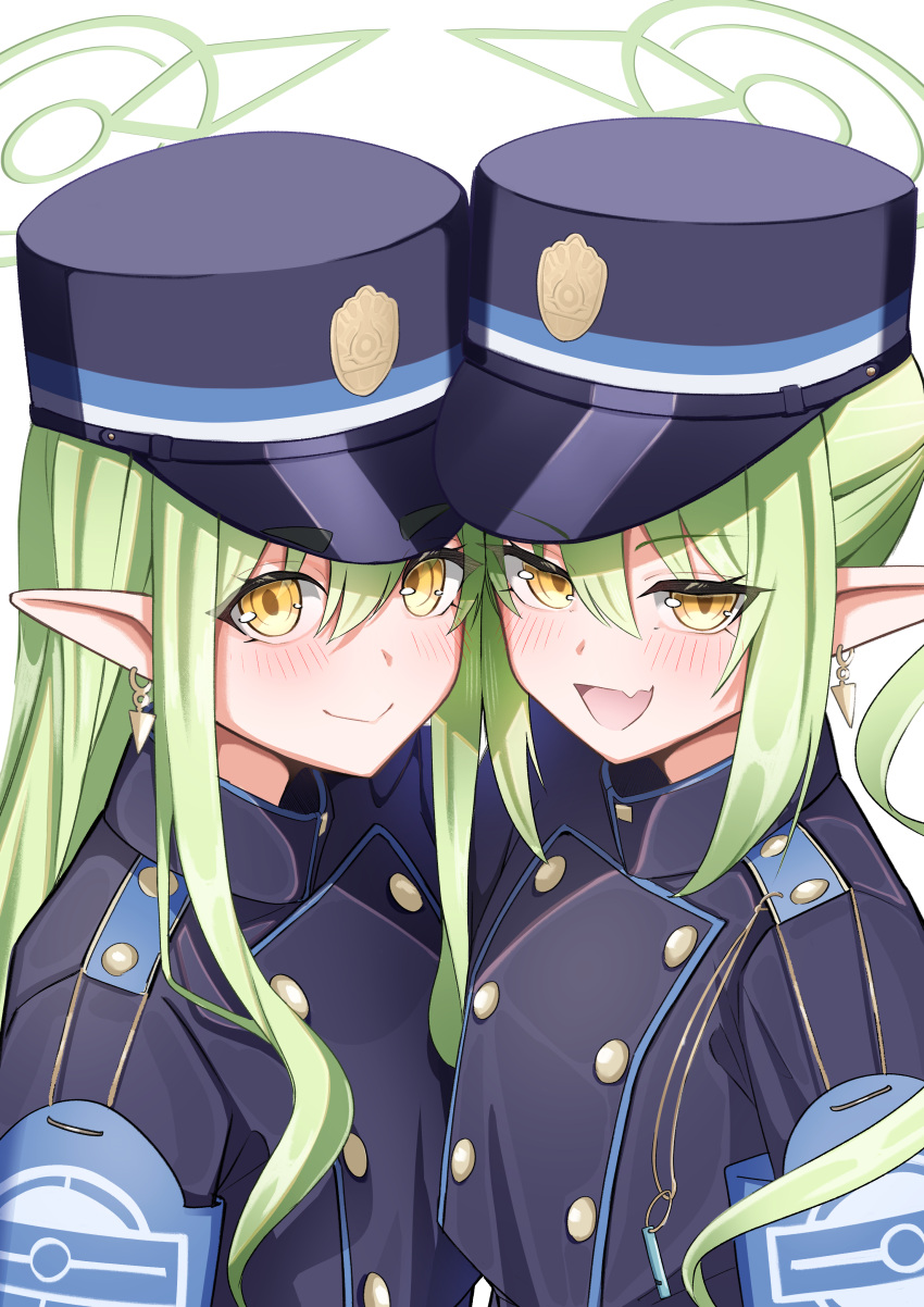 Safebooru - 2girls absurdres blue archive highlander sidelocks conductor (blue archive ...