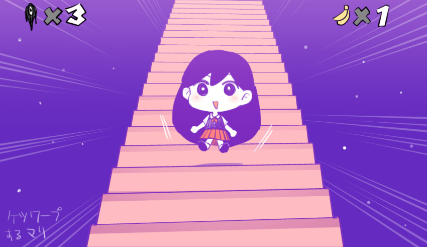 Safebooru - 1girl backwards long jump chibi collared shirt colored skin ...