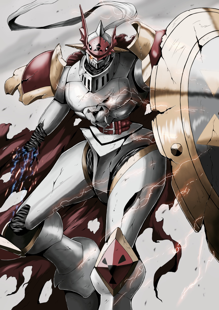 Safebooru - 1boy absurdres amputee armor battle damage commentary ...