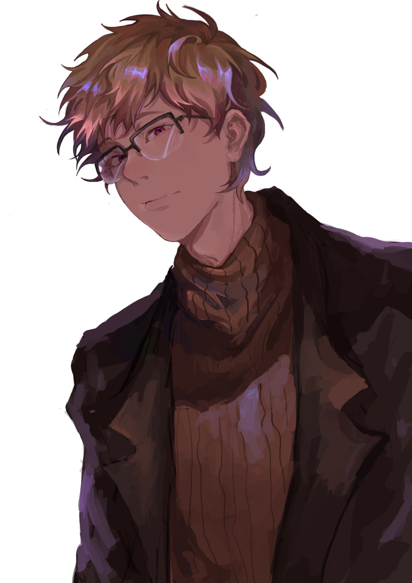 Safebooru - 1boy absurdres atou haruki blonde hair brown jacket brown sweater chen (yjc9987 ...