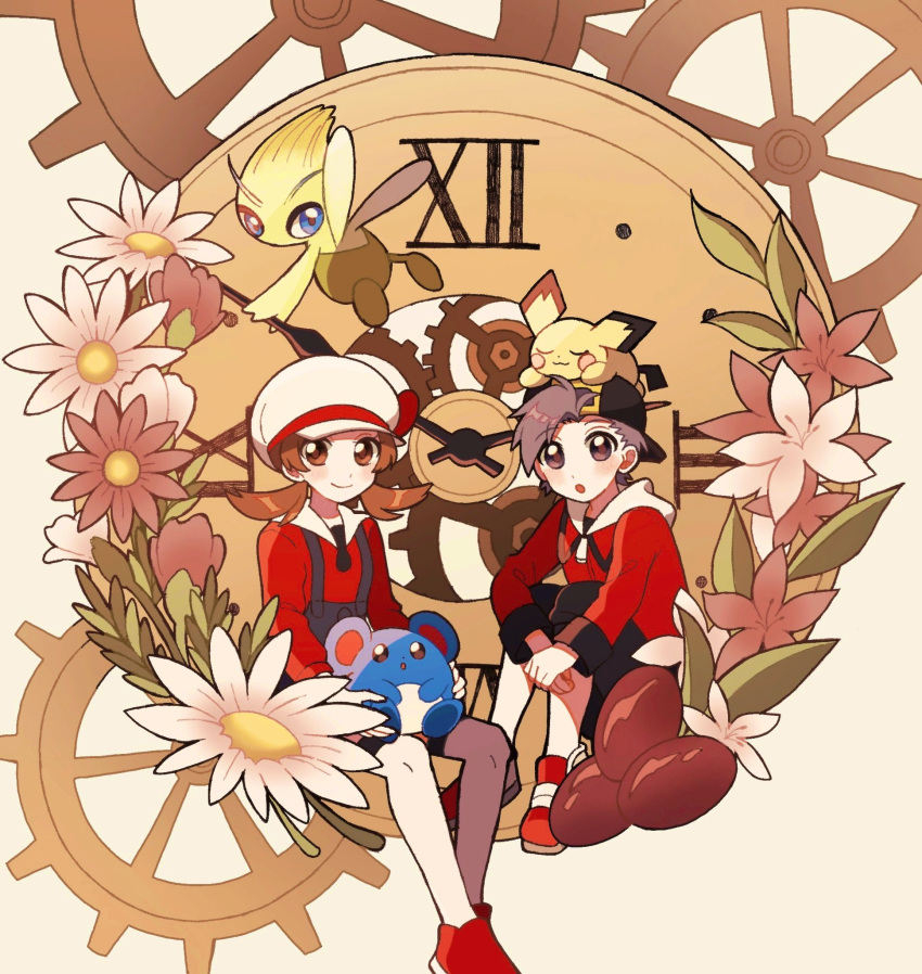 Safebooru - 1boy 1girl :o animal ears backwards hat baseball cap black ...