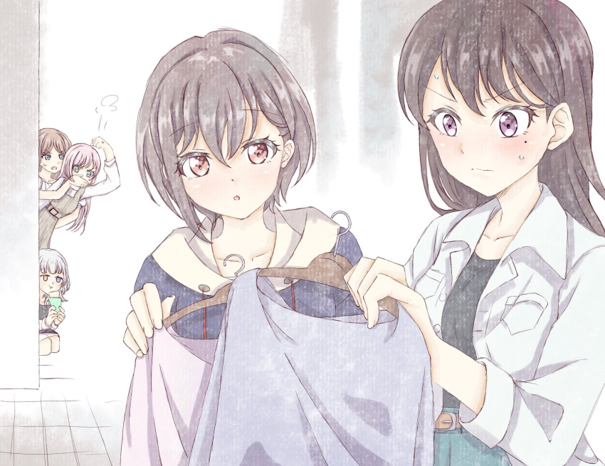 Safebooru - 5girls bang dream! bang dream! it's mygo!!!!! belt belt buckle black shirt blue eyes ...