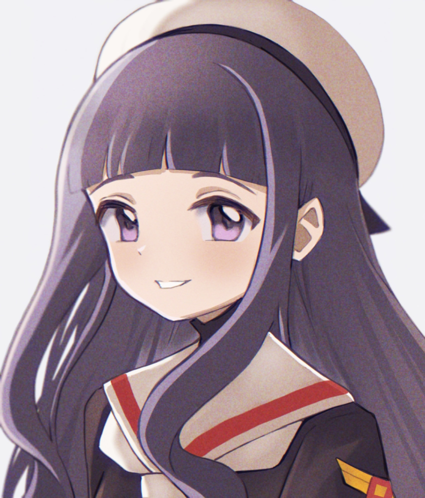 Safebooru - 1girl beret black hair black sweater blunt bangs cardcaptor sakura daidouji tomoyo ...