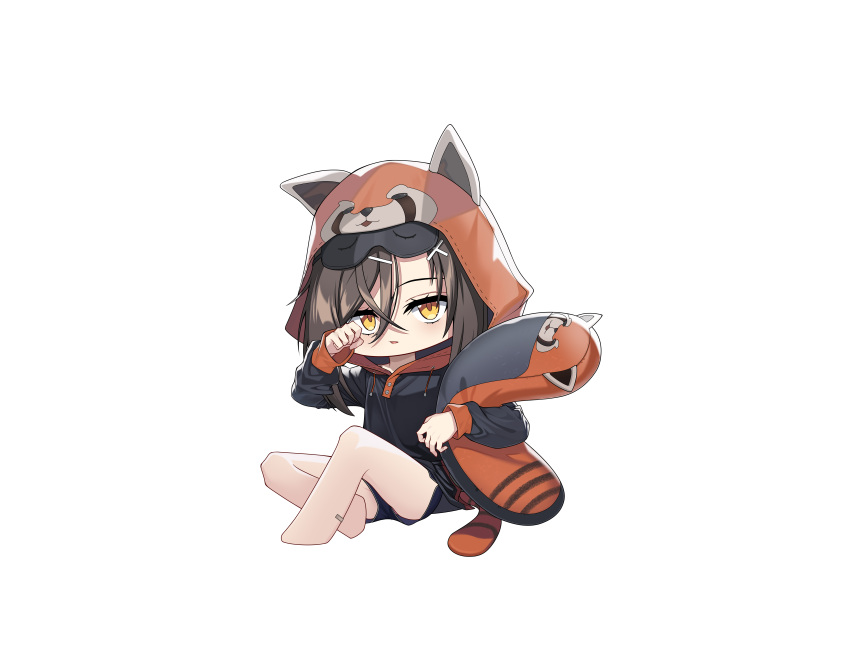 Safebooru - 1girl absurdres brown eyes brown hair chibi chibi only ...