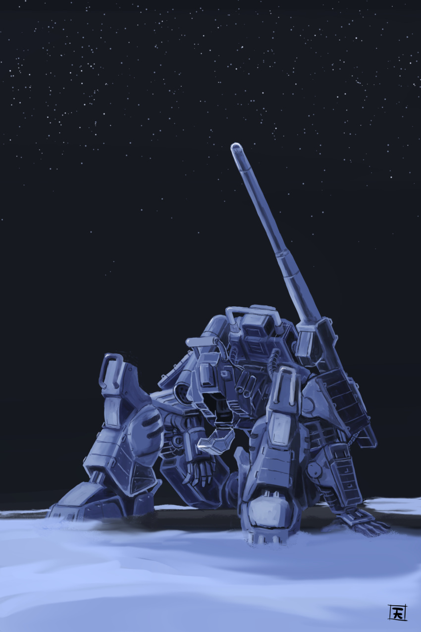 Safebooru - amano takumi dougram highres mecha night night sky no ...
