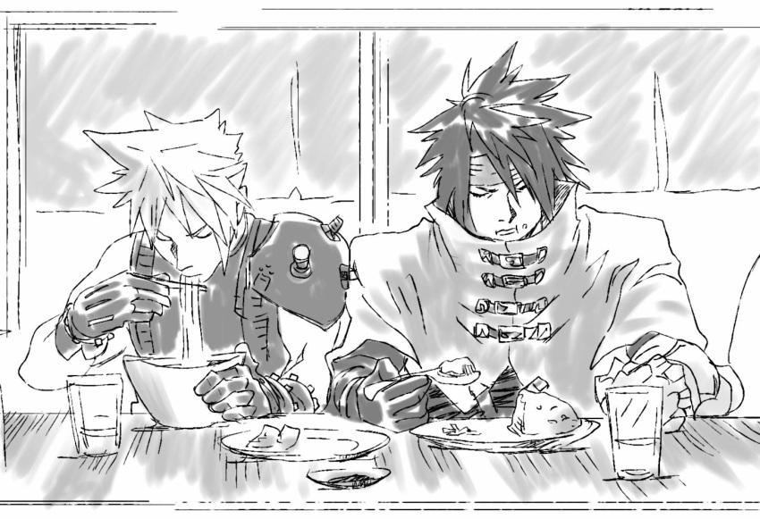 Safebooru - 200 percent 2boys armor chopsticks clawed gauntlets cloak ...