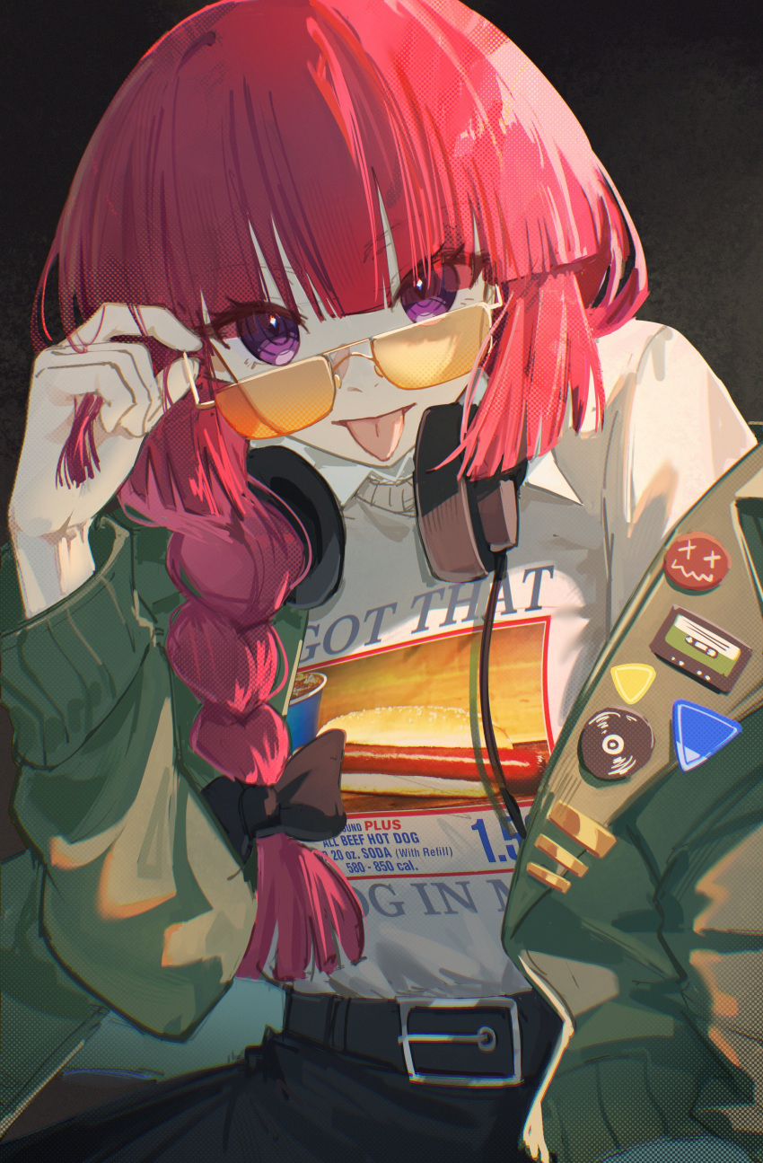 Safebooru 1girl Absurdres Adjusting Eyewear Alternate Costume Belt 2915