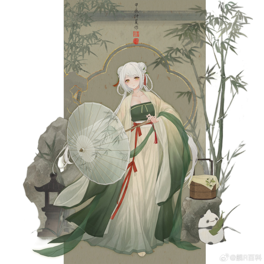 Safebooru - 1girl bamboo bamboo shoot bamboo steamer breasts chinese ...