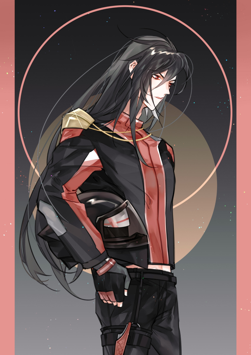 Safebooru - 1boy absurdres alternate costume azha8 belt biker clothes ...
