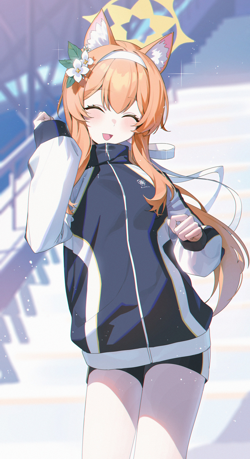 Safebooru - 1girl :d ^ ^ absurdres airseal blue archive blurry blurry ...