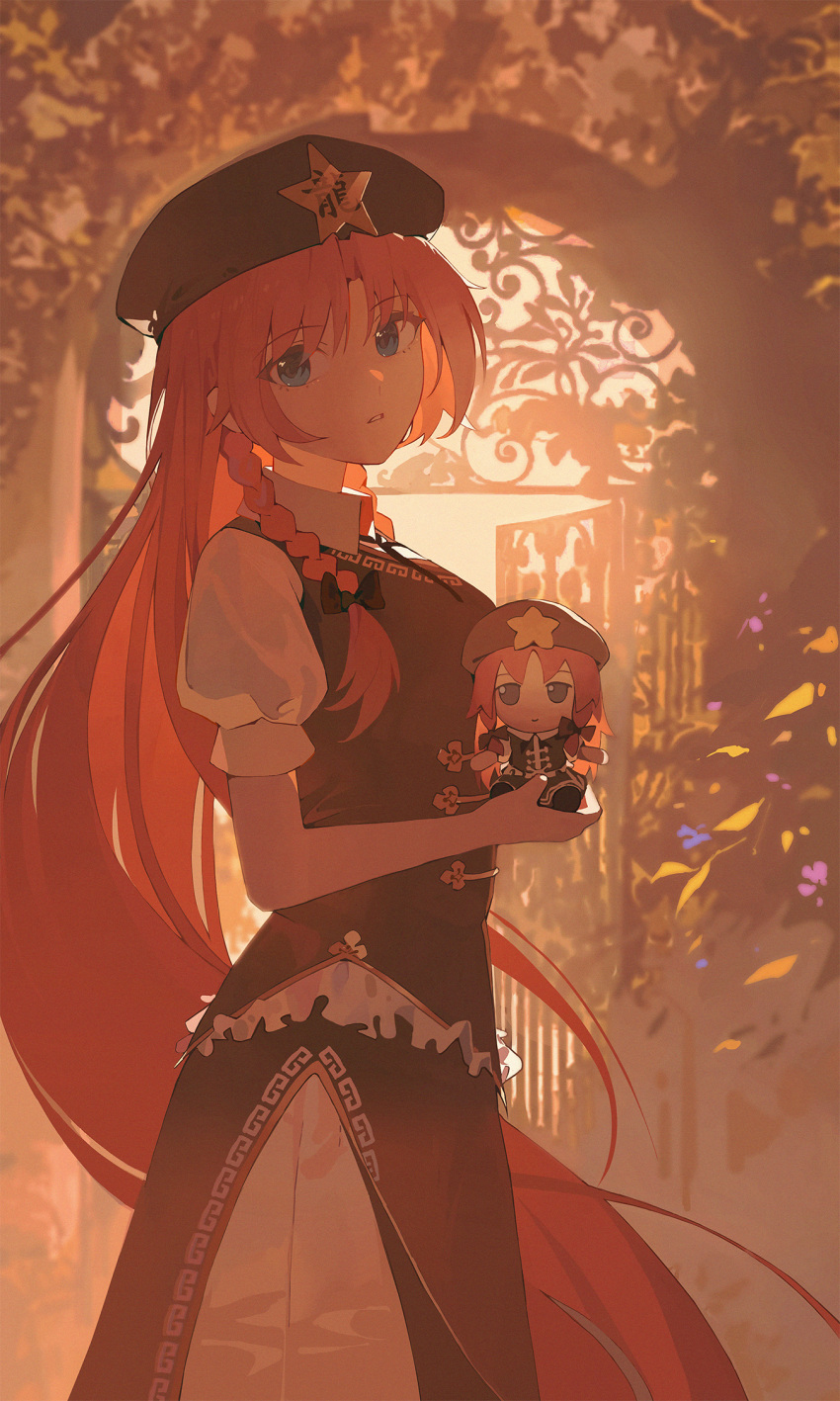 Safebooru - 1girl blue eyes braid character doll collared shirt ...